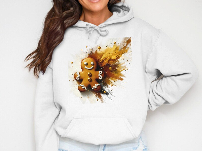 Gingerbread Man Christmas Art Print: Festive Holiday Decor (digital ...