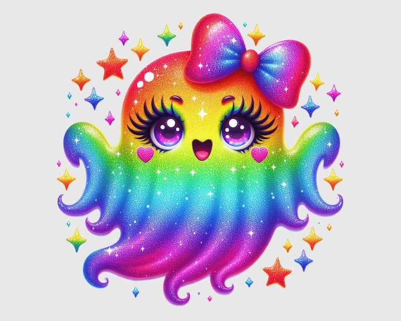 Rainbow Floating Ghost Png Cute Halloween Clipart Design Cute Halloween ...