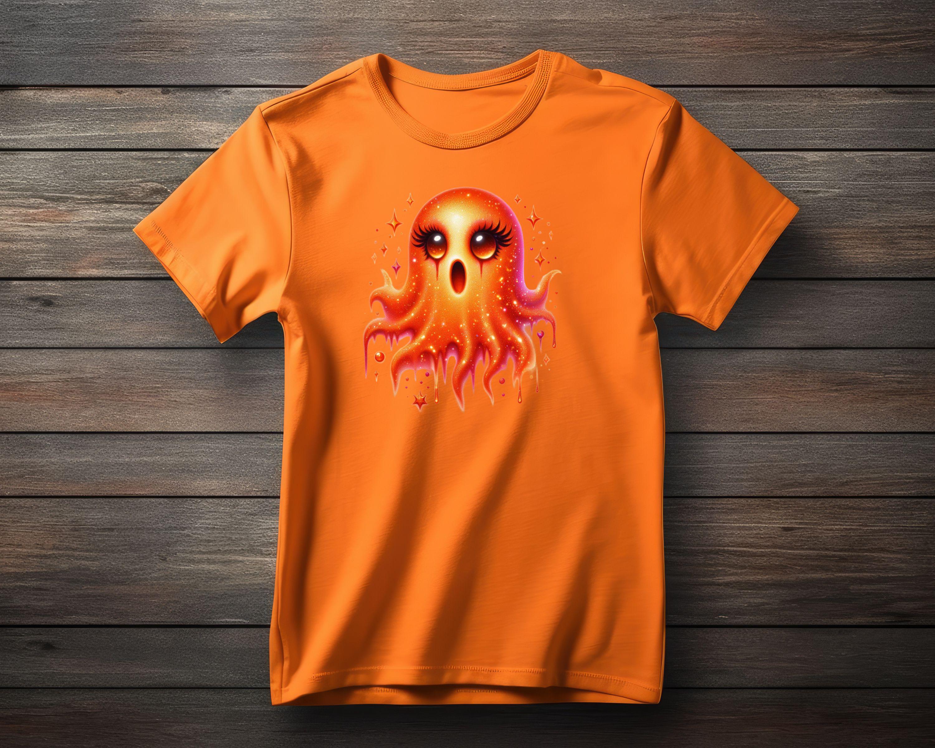 Orange Floating Ghost Png Cute Halloween Clipart Design Cute Halloween ...