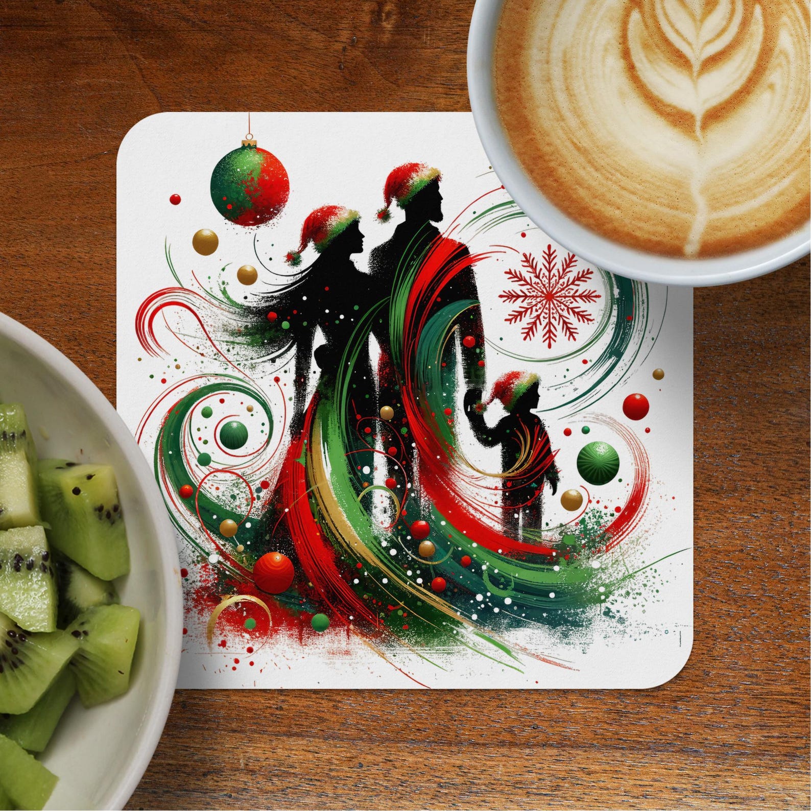 Christmas Family Silhouette Art, Festive Holiday Digital Download ...