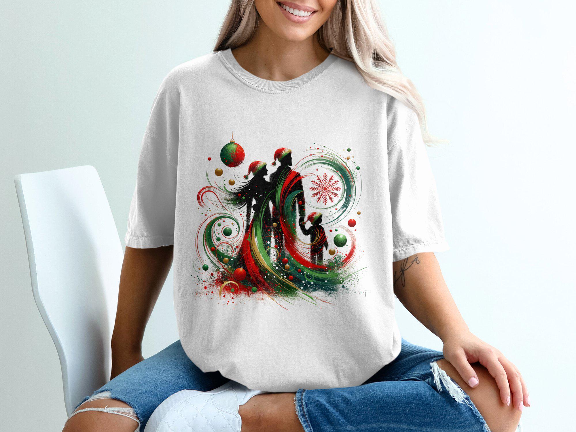 Christmas Family Silhouette Art, Festive Holiday Digital Download ...