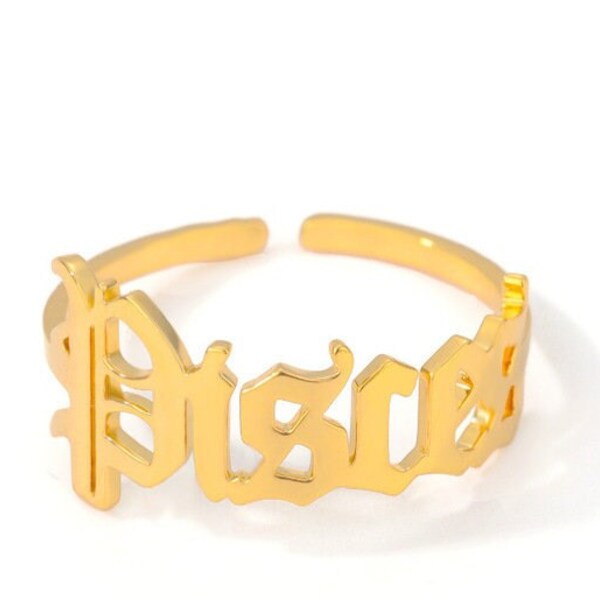 Pisces Gold Ring - Etsy