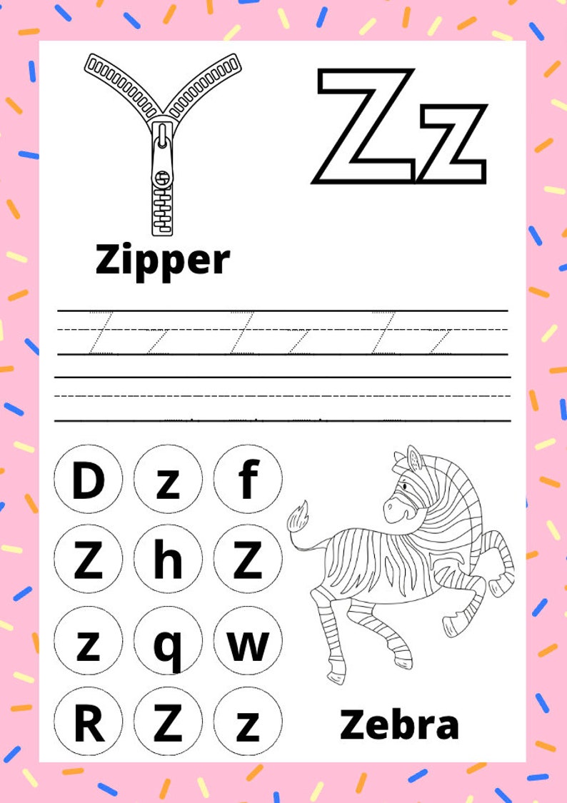 Printable Digital Alphabet Worksheets for Kids Ages 3+ - Etsy