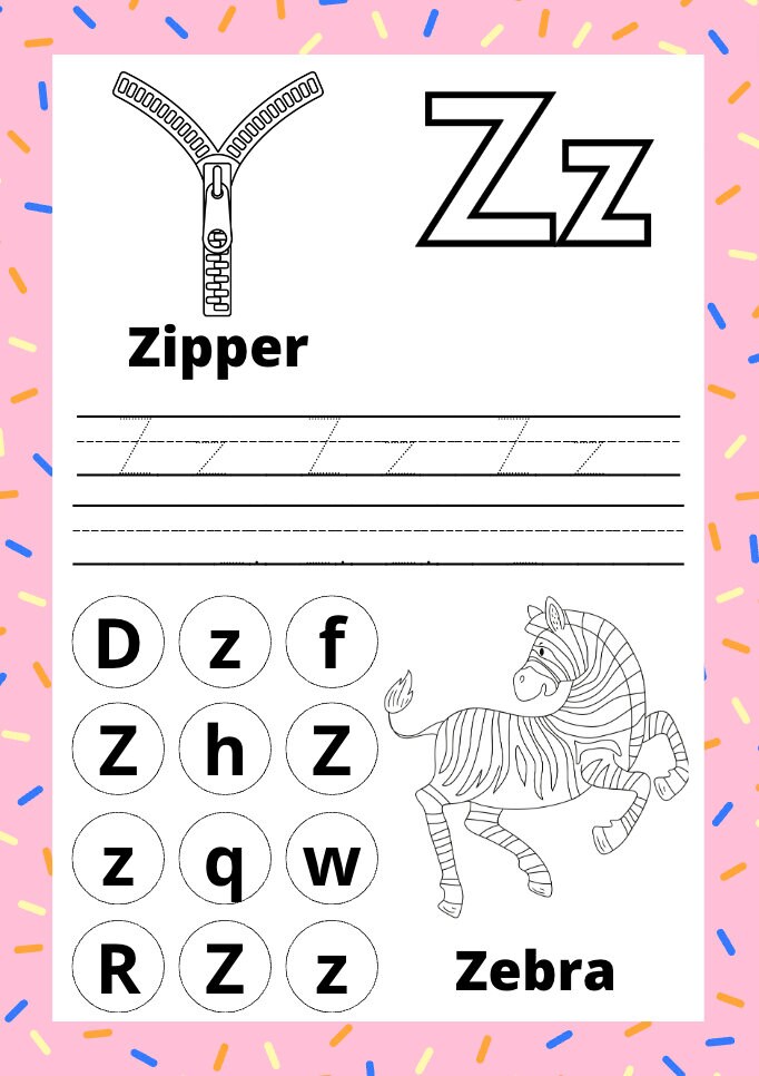 Printable Digital Alphabet Worksheets for Kids Ages 3+ - Etsy
