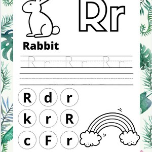 Printable Digital Alphabet Worksheets for Kids Ages 3+ - Etsy