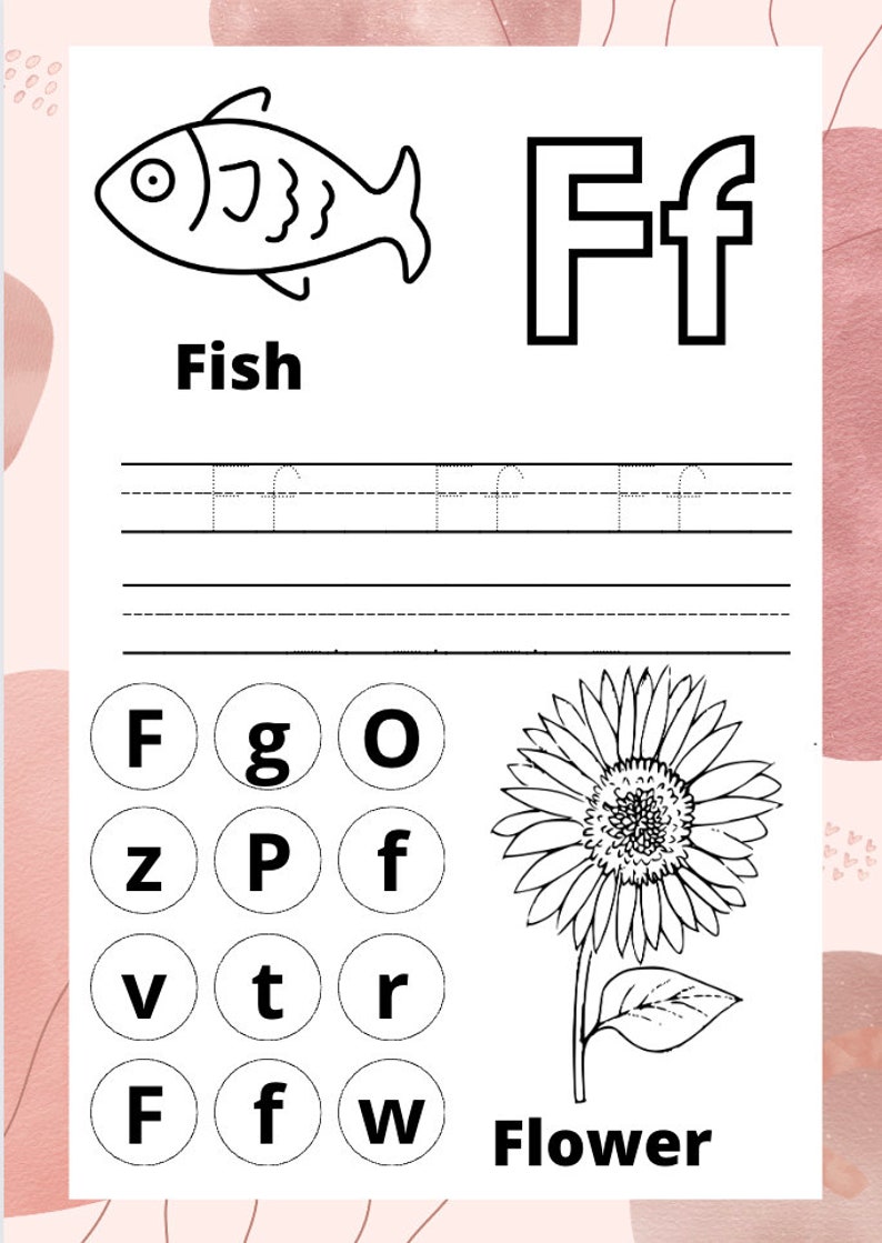 Printable Digital Alphabet Worksheets for Kids Ages 3+ - Etsy