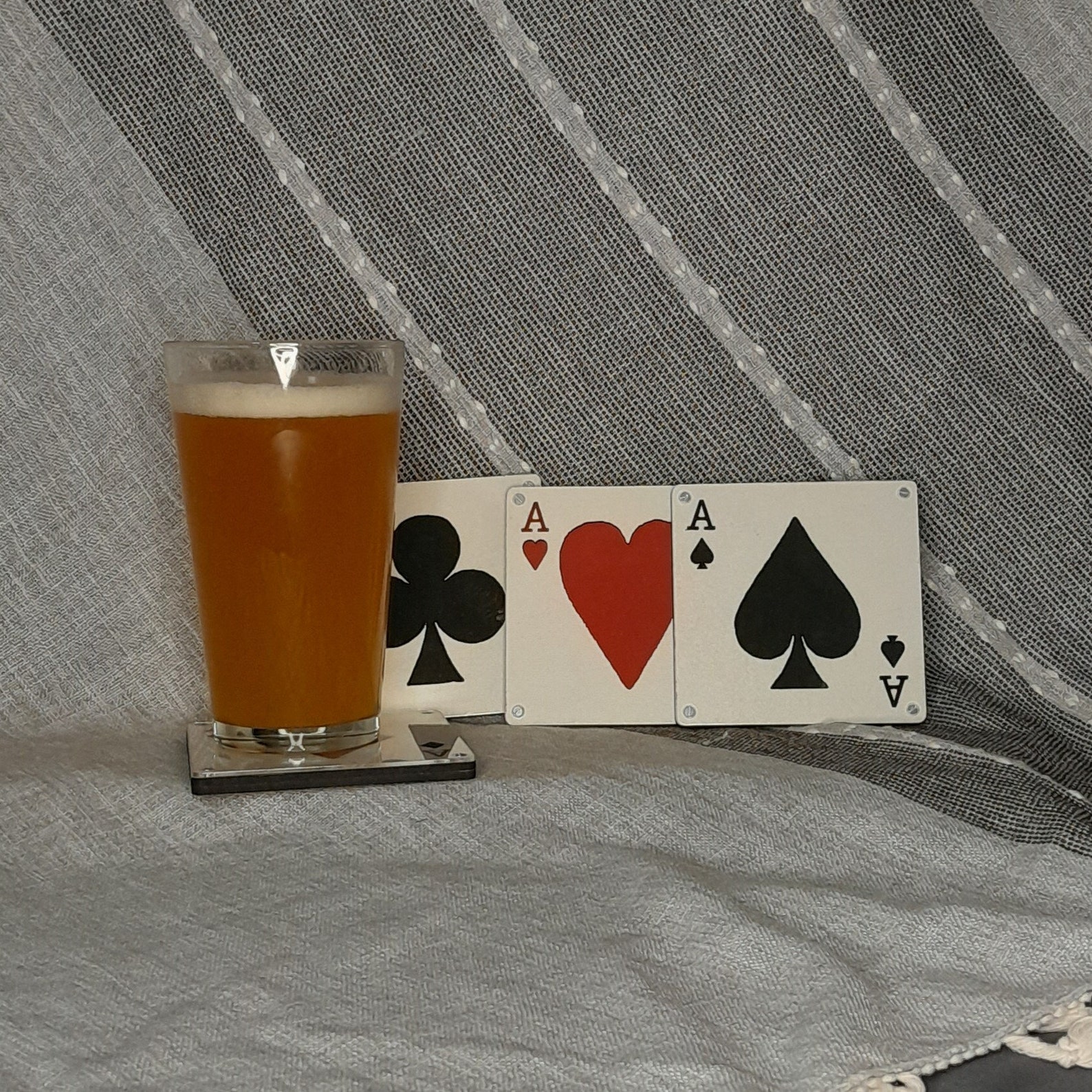 4 Aces Coasters, Four of a Kind Coasters, Game Room Poker Night ...