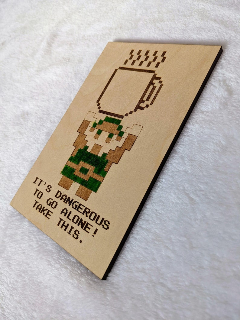 Retro 8-bit Legend of Zelda Coffee Sign Link Legend of - Etsy