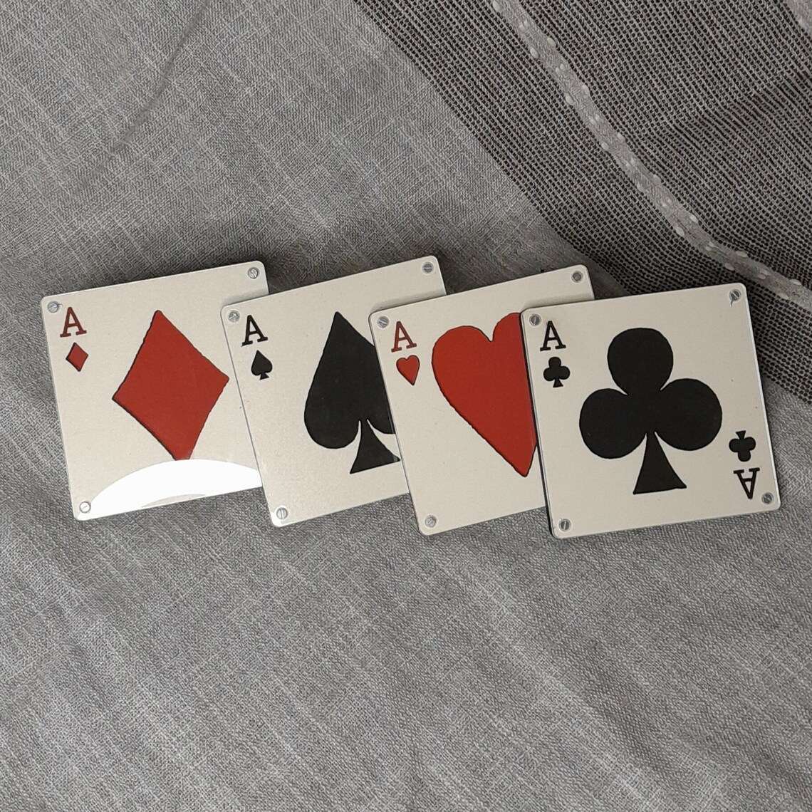 4 Aces Coasters, Four of a Kind Coasters, Game Room Poker Night ...