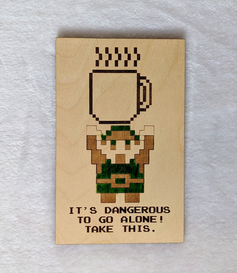 Retro 8-bit Legend of Zelda Coffee Sign Link Legend of - Etsy