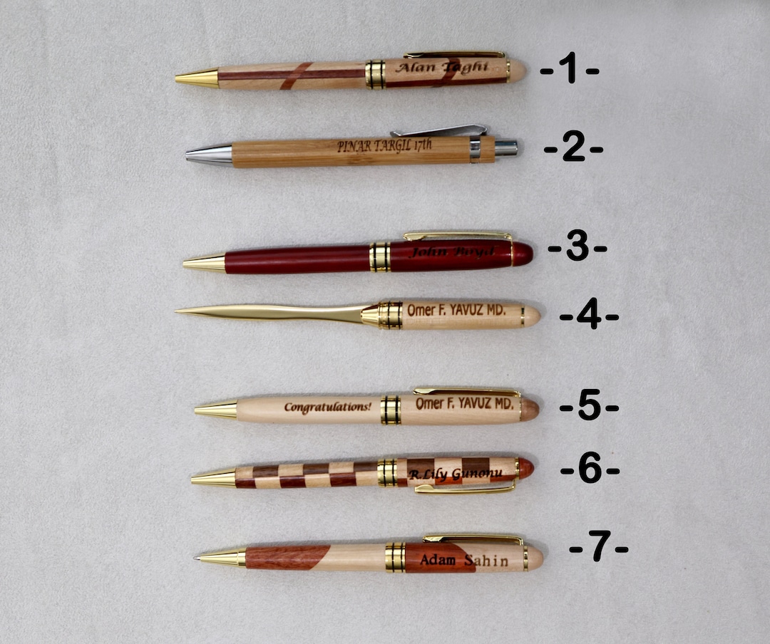 Personalized Engraved Wood Ballpoint Pen With Engraved Box, Birthday ...