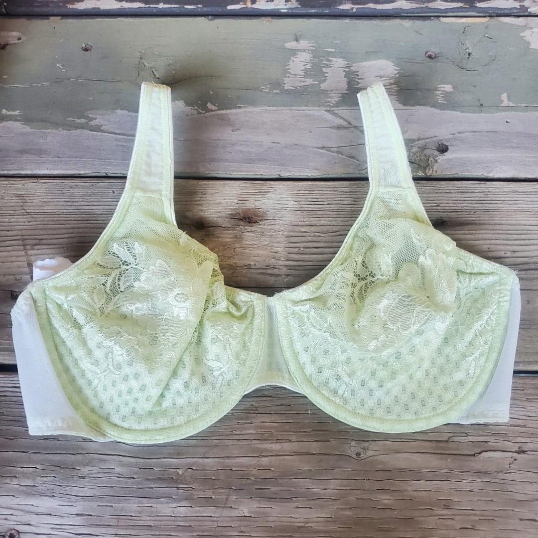 38C Vintage Olga Lacy Textures Underwire 35006 Green Underwire Bra - Etsy