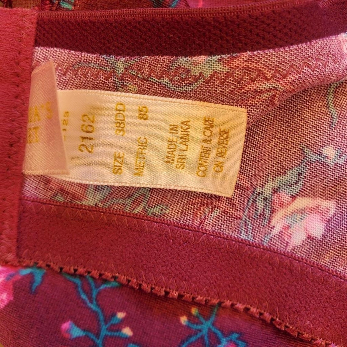 38DD Vintage Victoria's Secret Cranberry Floral Lace Underwire Bra - Etsy