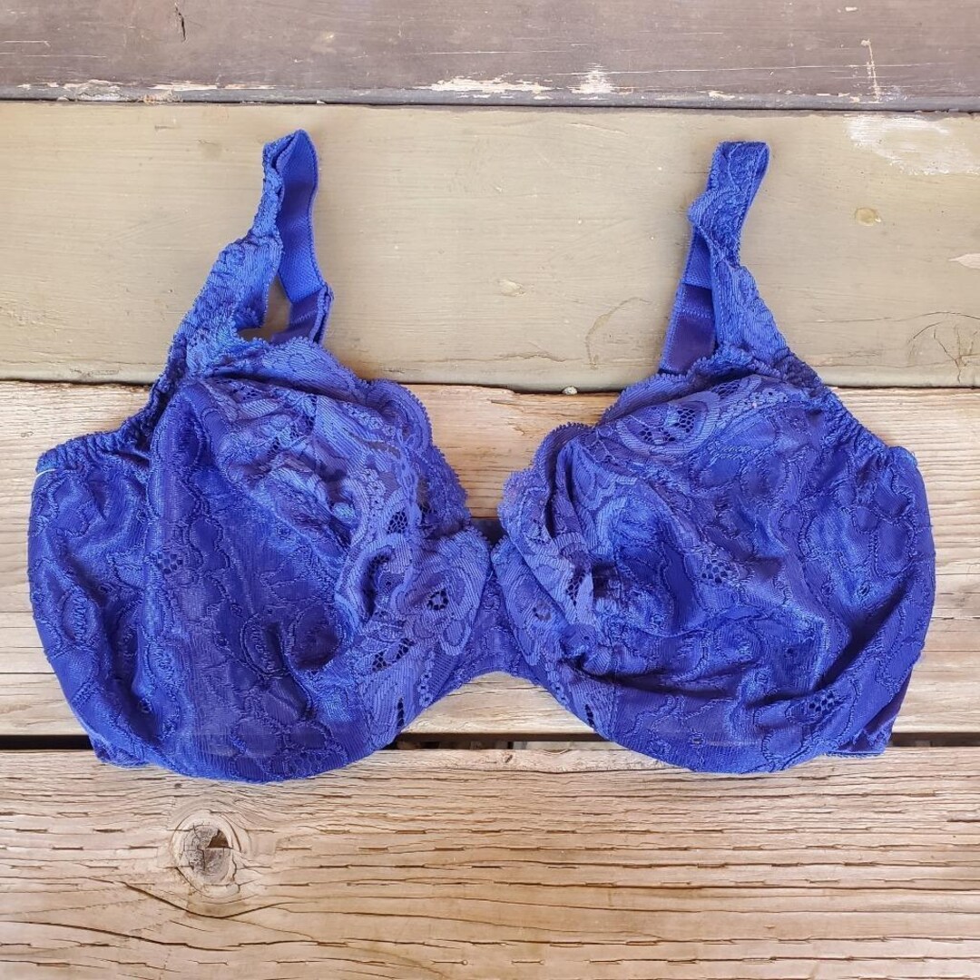 Olga Bra 34DD Royal Blue 33580 Vintage Lace Underwire Bra - Etsy