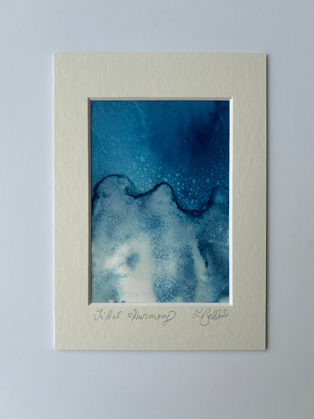 Cyanotype Sea Study Original Hand Printed Art Print 7x5 Mounted - Etsy