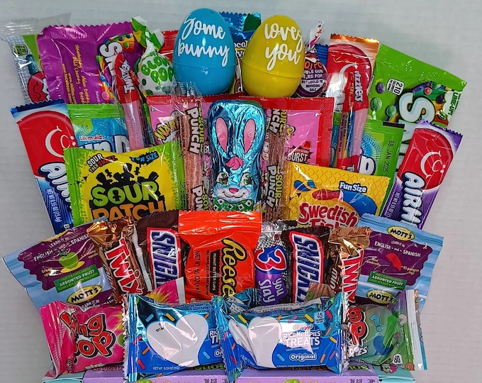 Large Personalized Easter Candy Bouquet, Easter Goodies and Candy Gift ...