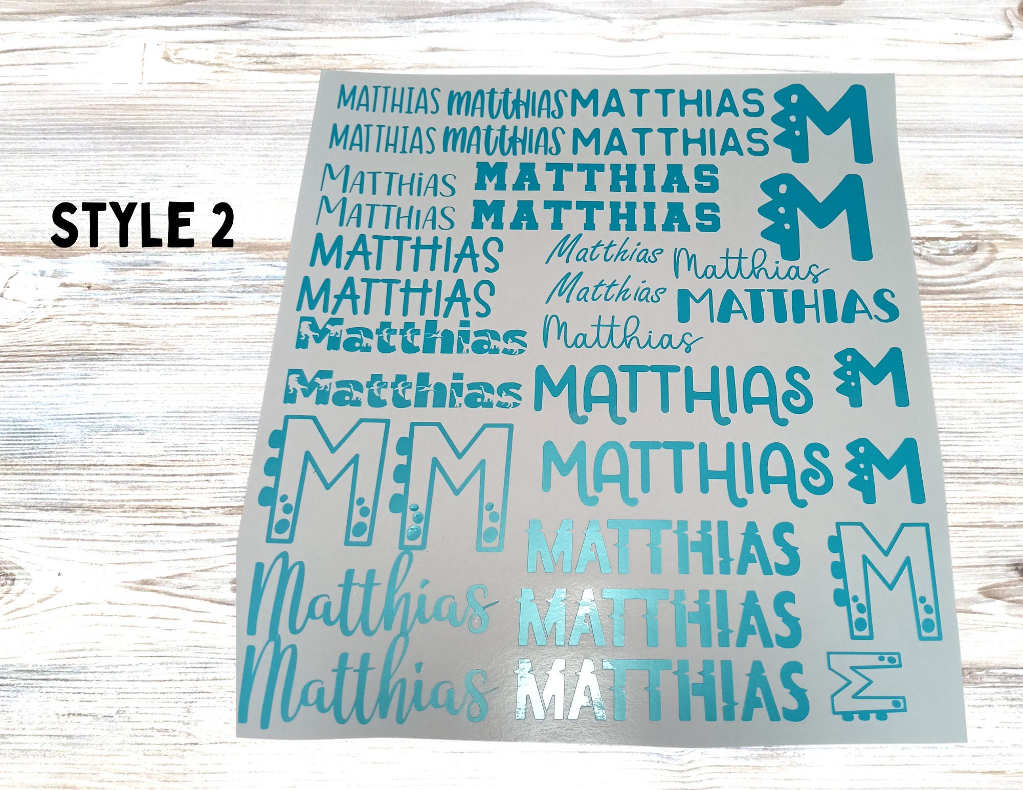 Name Decal School Supply Labels, Vinyl Sheet for Supplies, Back to ...