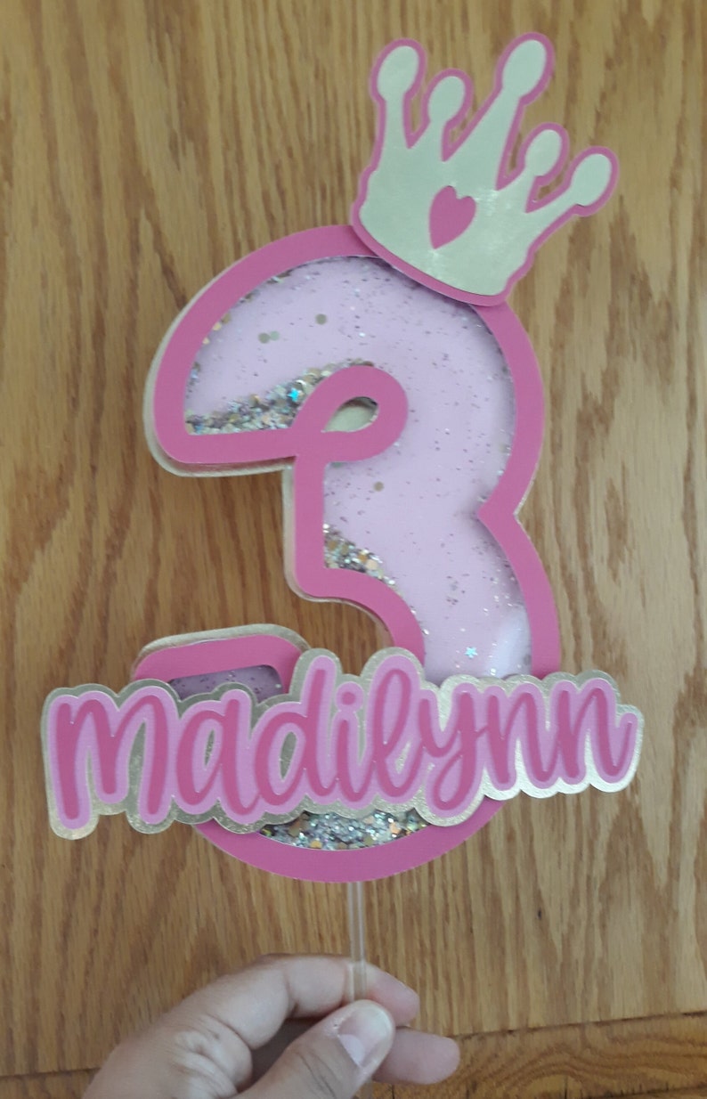 Custom Shaker Cake Topper Custom Number 3D Birthday Topper - Etsy