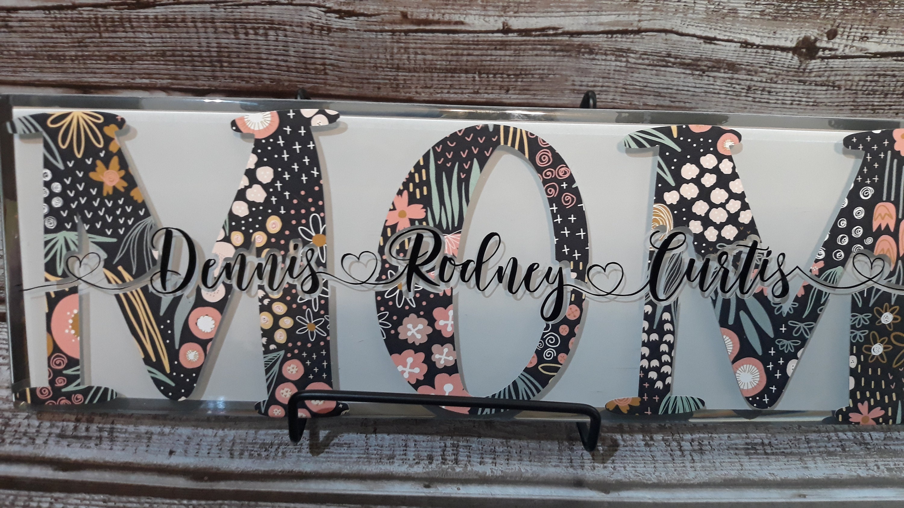 12x4 Personalized Tile Plaque W/ Stand Birthday Gift for Her nana Gigi ...