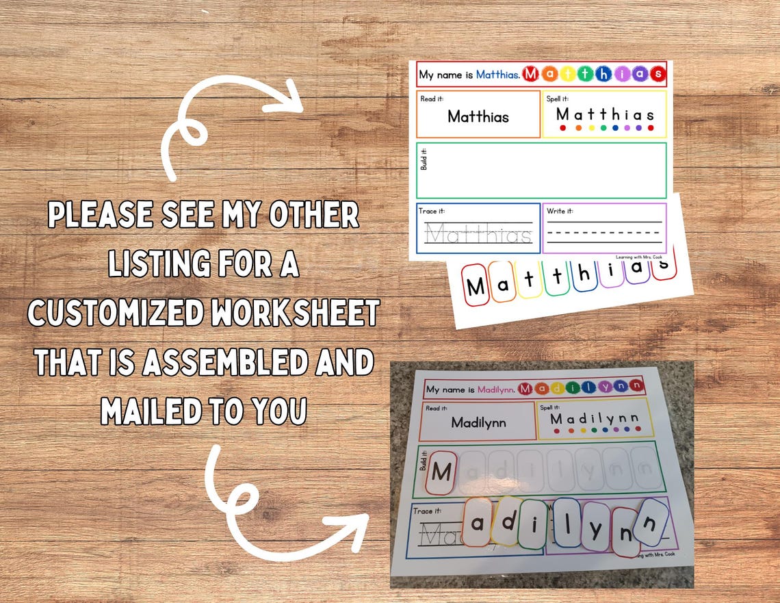 Dry Erase Name Tracing Practice Mat for Homeschool Preschool ...