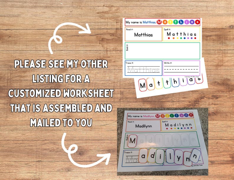 Dry Erase Name Tracing Practice Mat for Homeschool Preschool ...