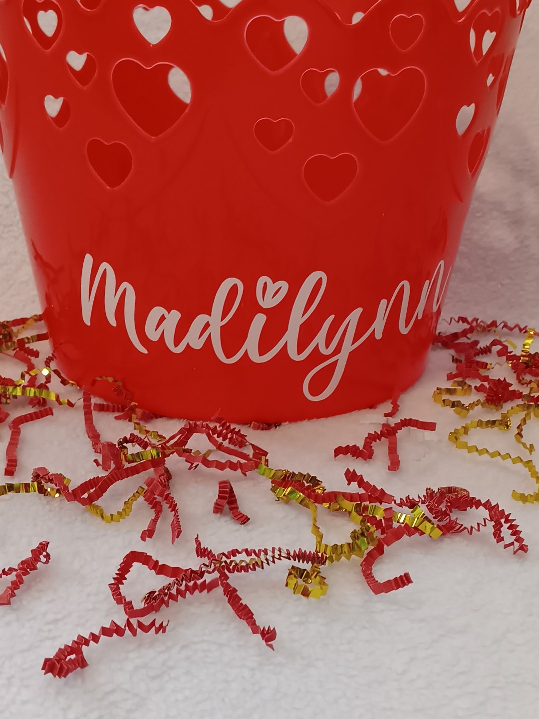 Valentine Personalized Heart Bucket, Heart Bin, Candy and Gift Bucket ...