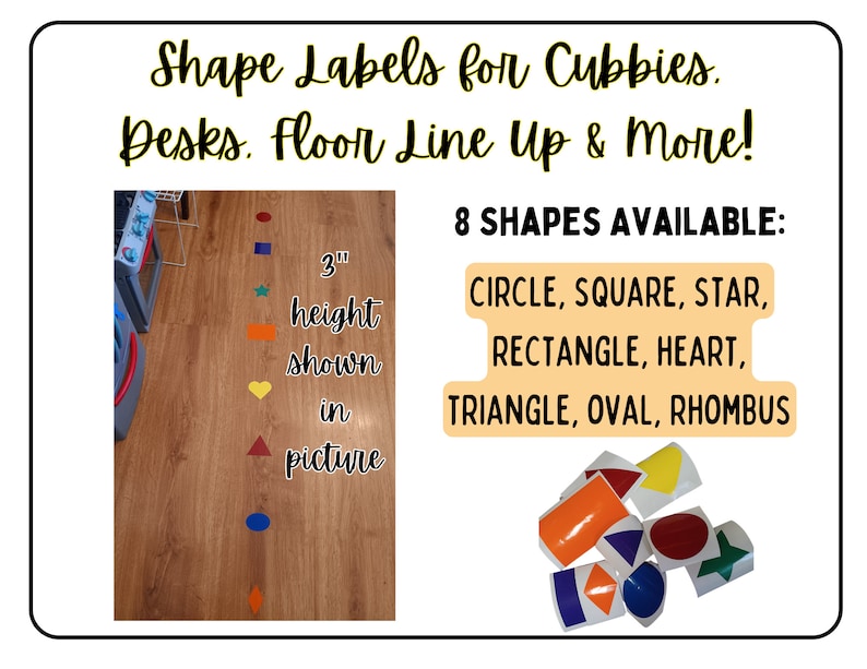 Floor Line up Shapes, Student Line up Dots, Back to School Labels ...