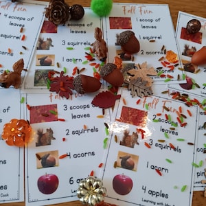 Fall Fun Sensory Play Bin Digital Files, Montessori Preschool Fall Unit ...