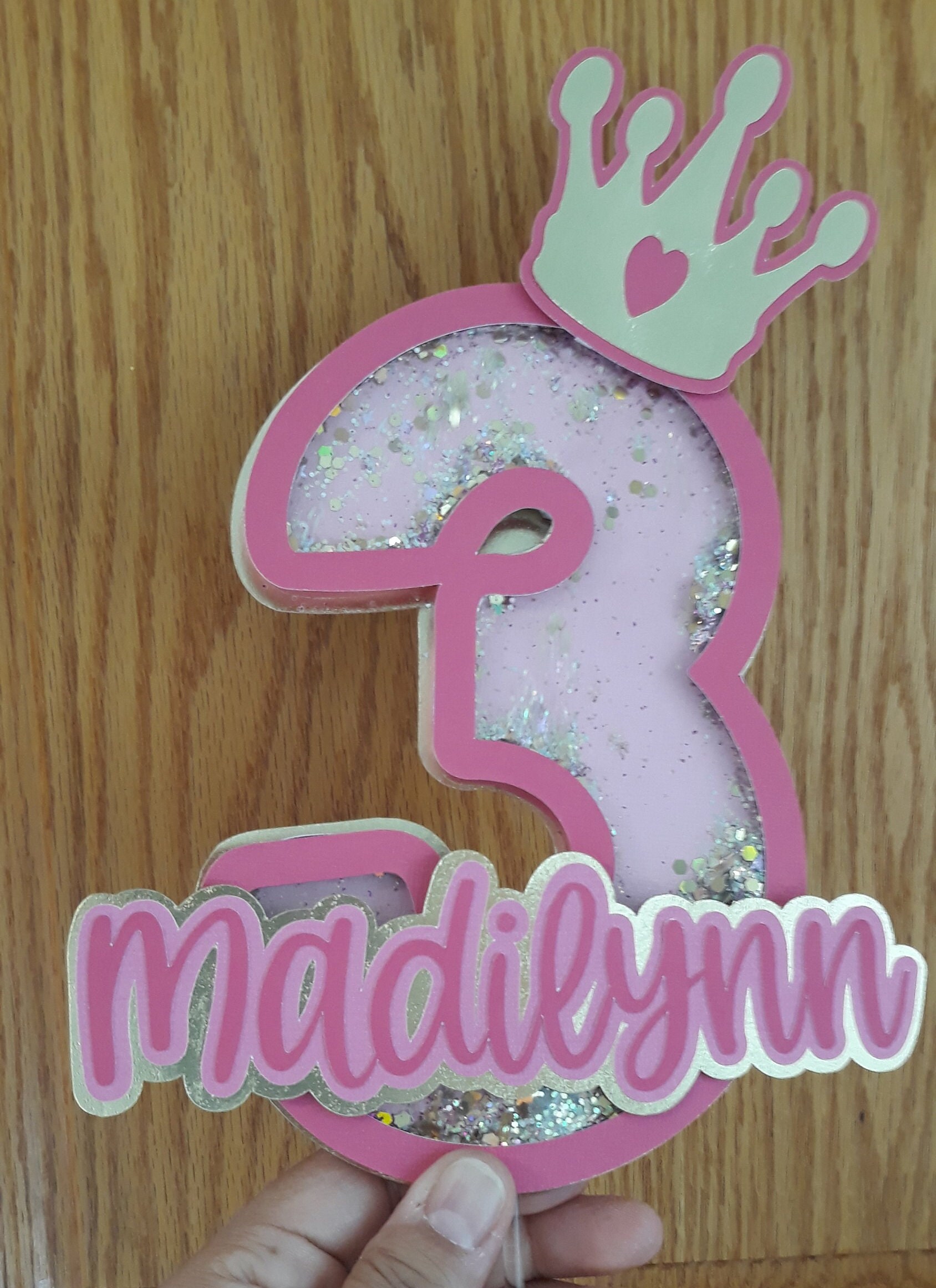 Custom Shaker Cake Topper Custom Number 3D Birthday Topper - Etsy