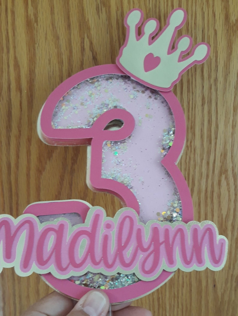 Custom Shaker Cake Topper Custom Number 3D Birthday Topper - Etsy