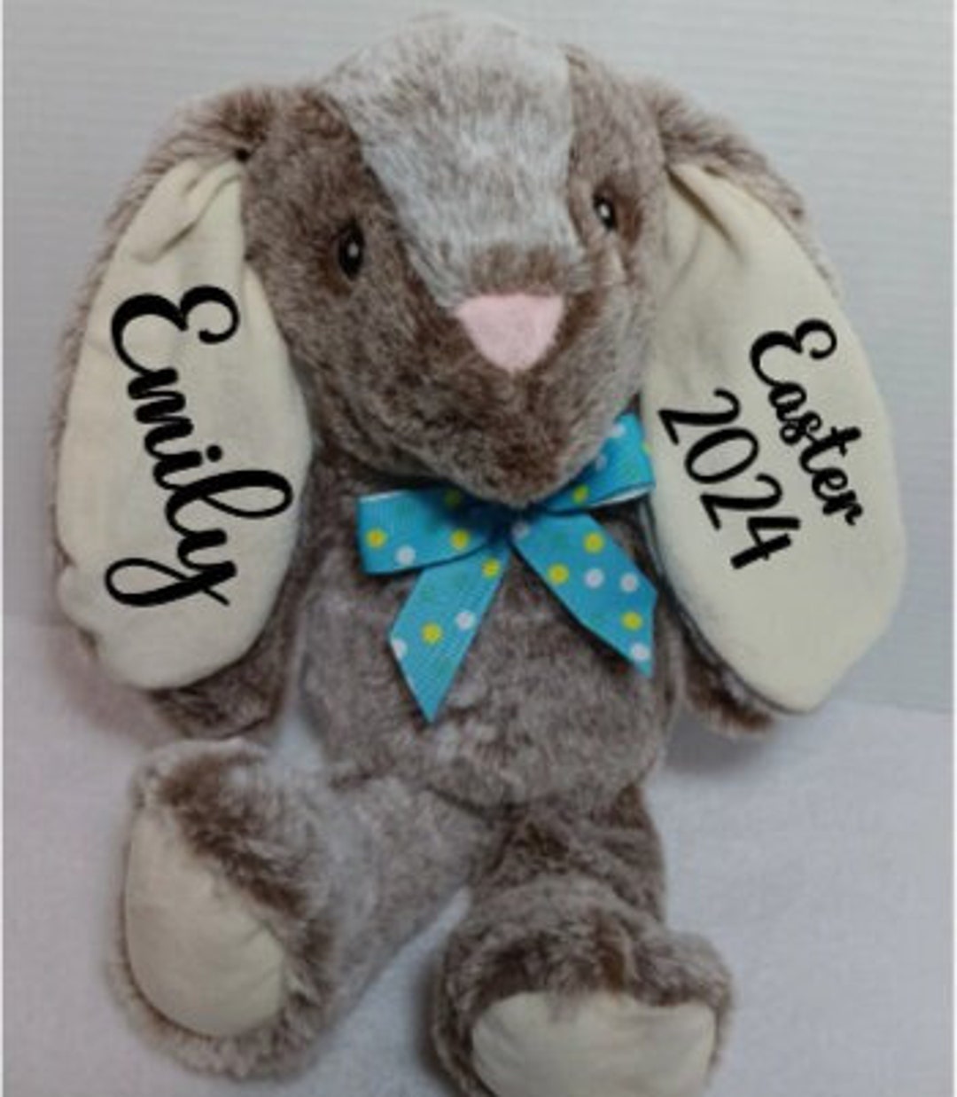 Personalized Bunny, Stuffed Animal Gift, Easter Gift Basket Stuffer ...
