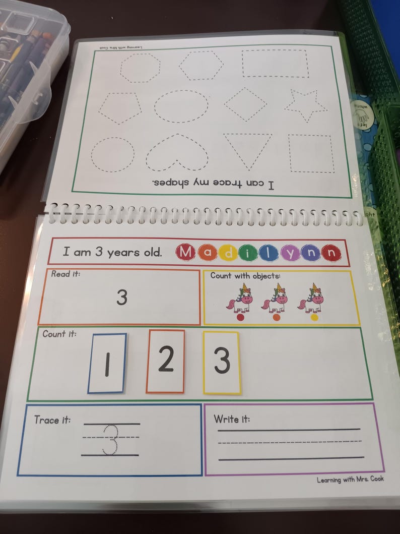 Preschool Busy Book, Hands-on Activities Preschool or Kindergarten ...