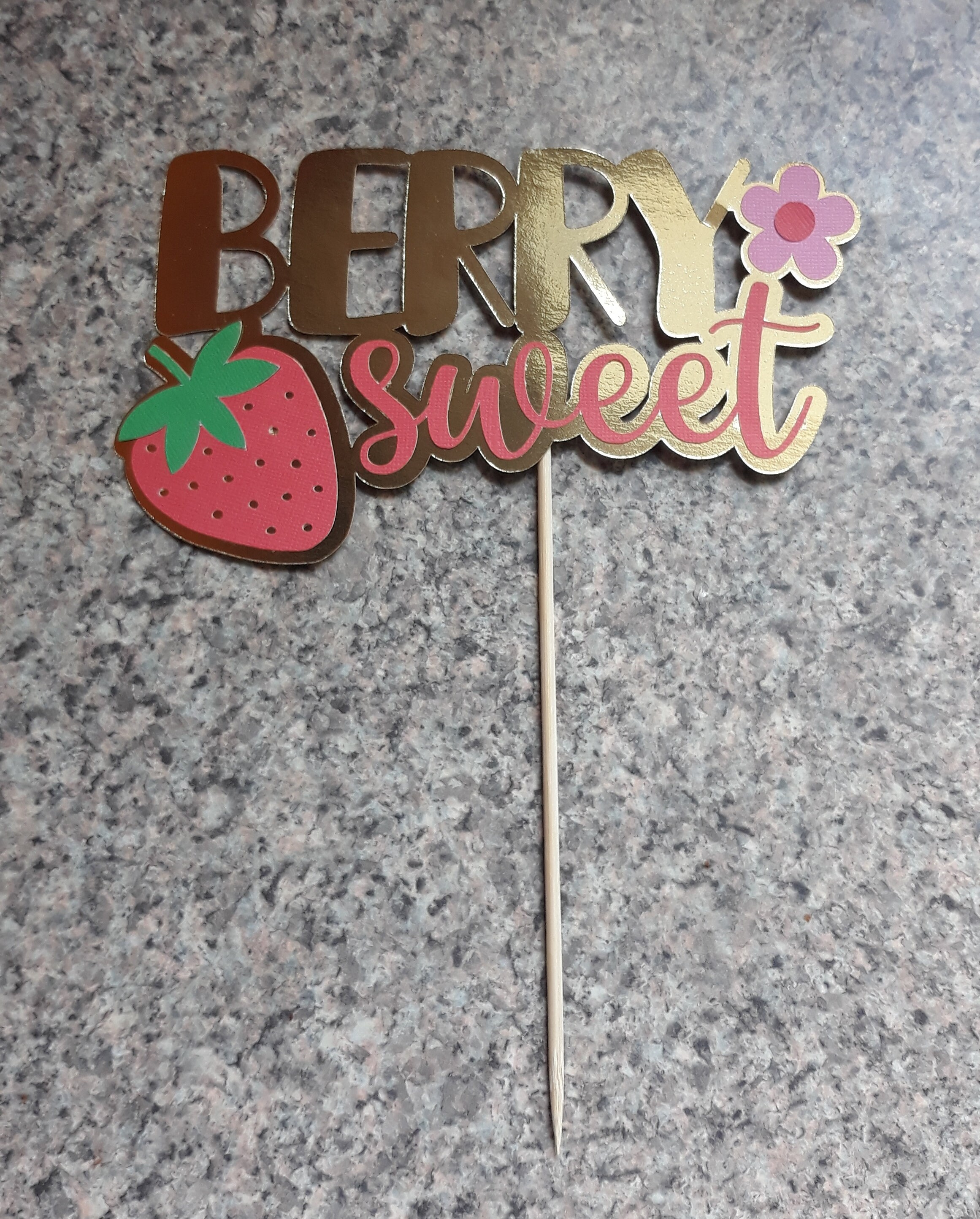 Berry Sweet Cake Topper Strawberry Cake Topper Strawberry - Etsy