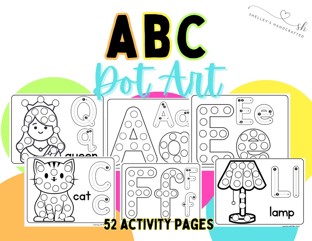 ABC Dot Art, Printable Letter Activity Preschool Worksheets for Kids ...