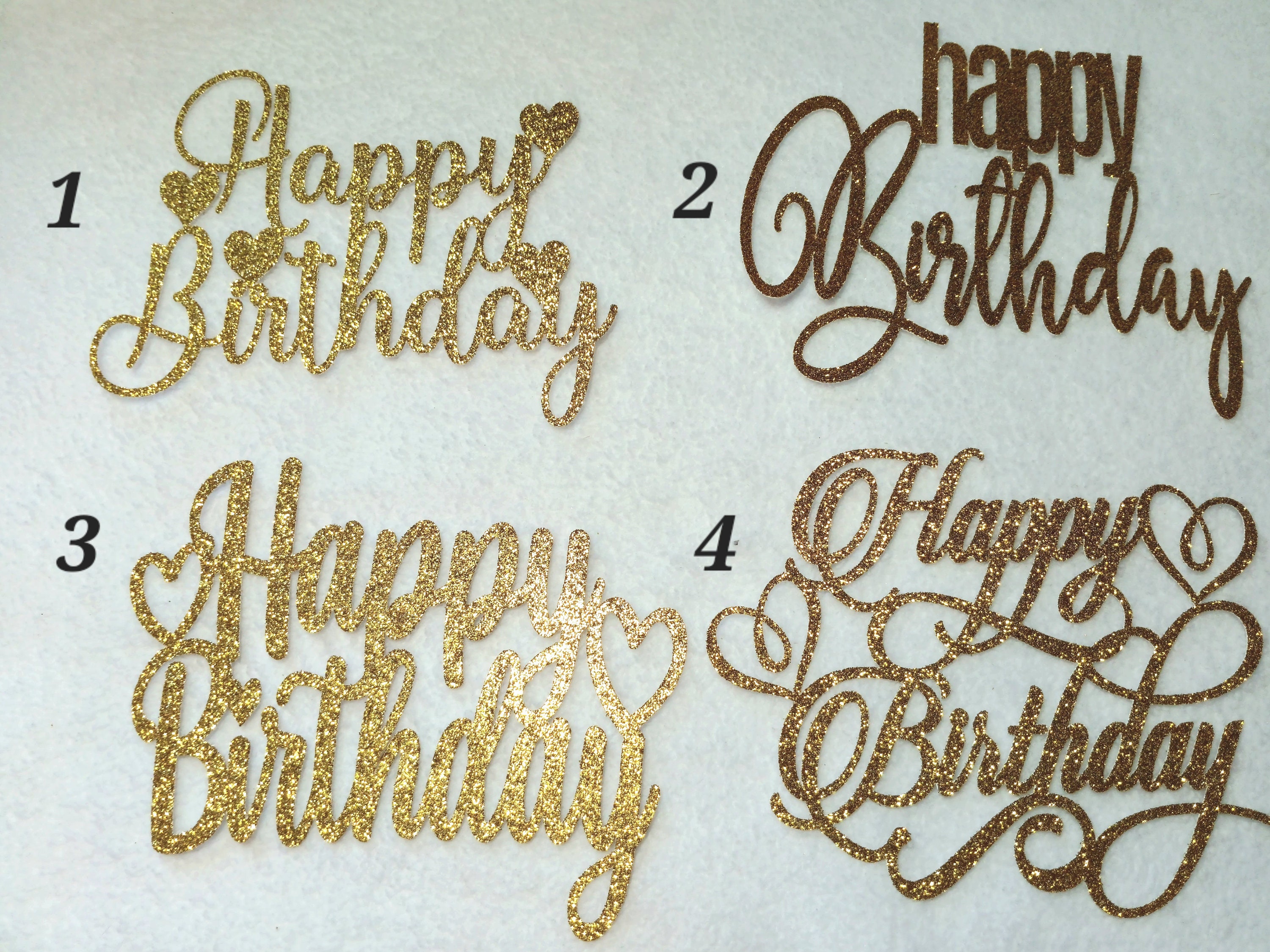 Birthday Toppers, Cardstock Treat Toppers, Breakable Heart Toppers ...