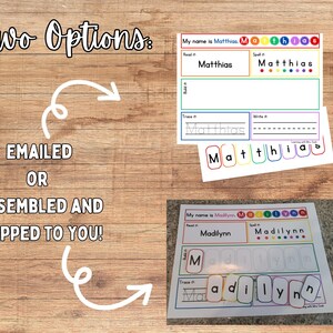 Dry Erase Name Tracing Practice Mat for Homeschool Preschool ...