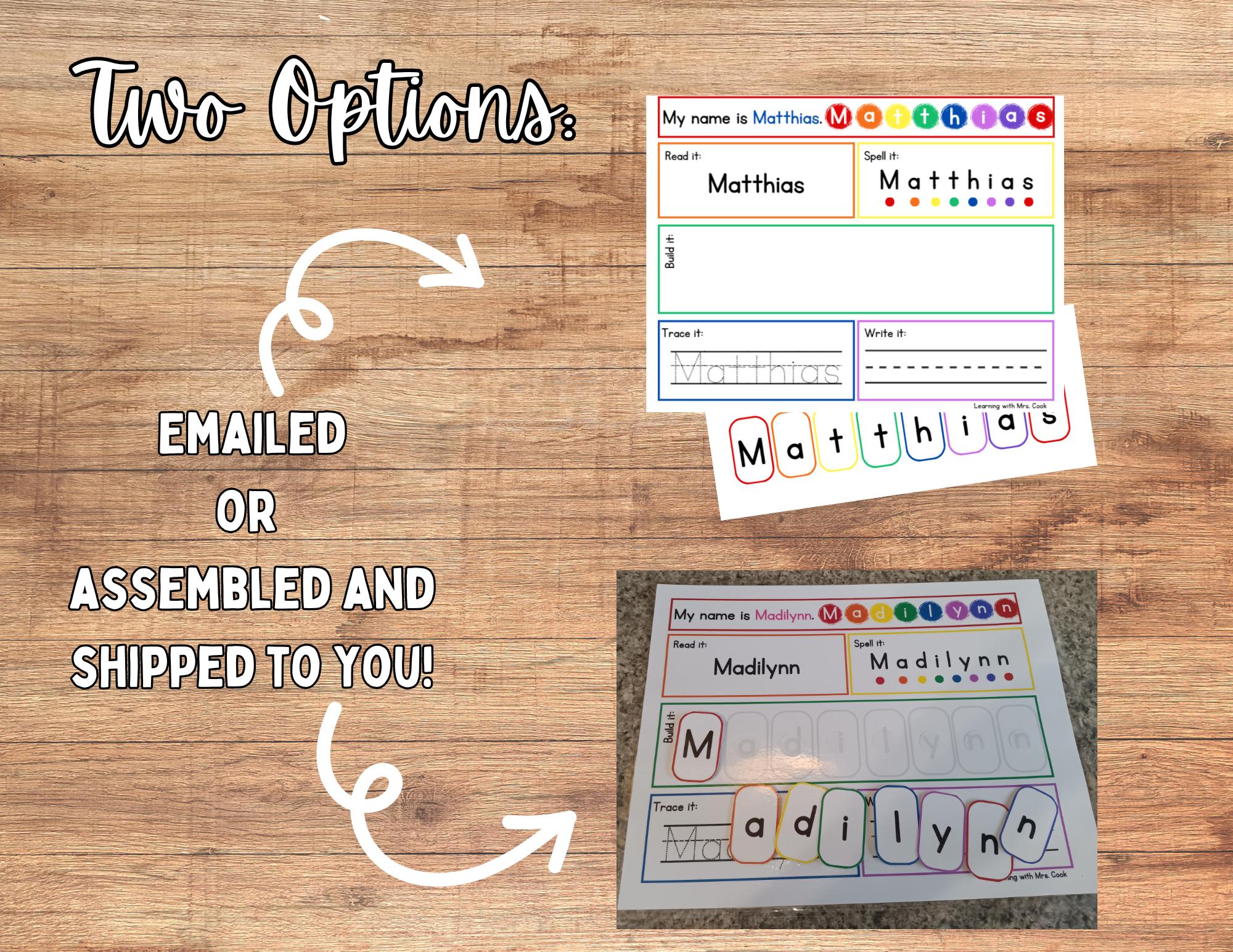 Dry Erase Name Tracing Practice Mat for Homeschool Preschool ...