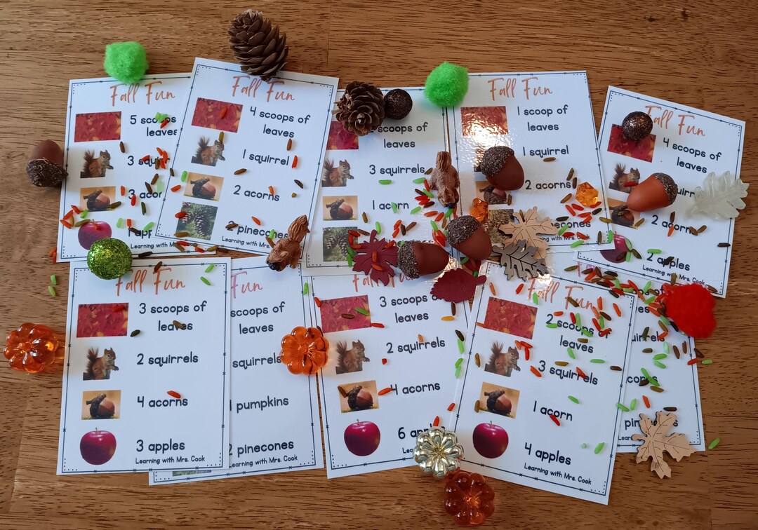 Fall Fun Sensory Play Bin Digital Files, Montessori Preschool Fall Unit ...