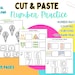 Cut and Paste Number Practice for Preschool and Kindergarten, Numbers ...