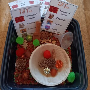 Fall Fun Sensory Play Bin, Montessori Preschool Fall Unit Study, Autumn ...