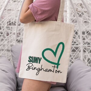 Custom College Tote Bag , Handmade Gift, Graduation Gift, College Merch ...