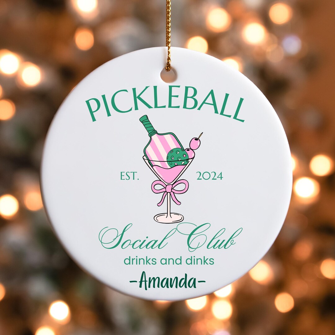 Custom Pickleball Ornament, Personalized Ornament Pickleball,pickle ...