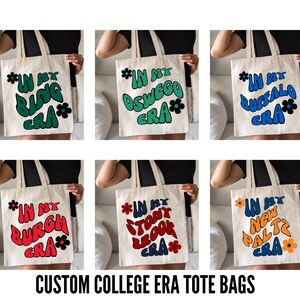Custom College Tote Bag,handmade Gift,graduation Gift,college Merch ...