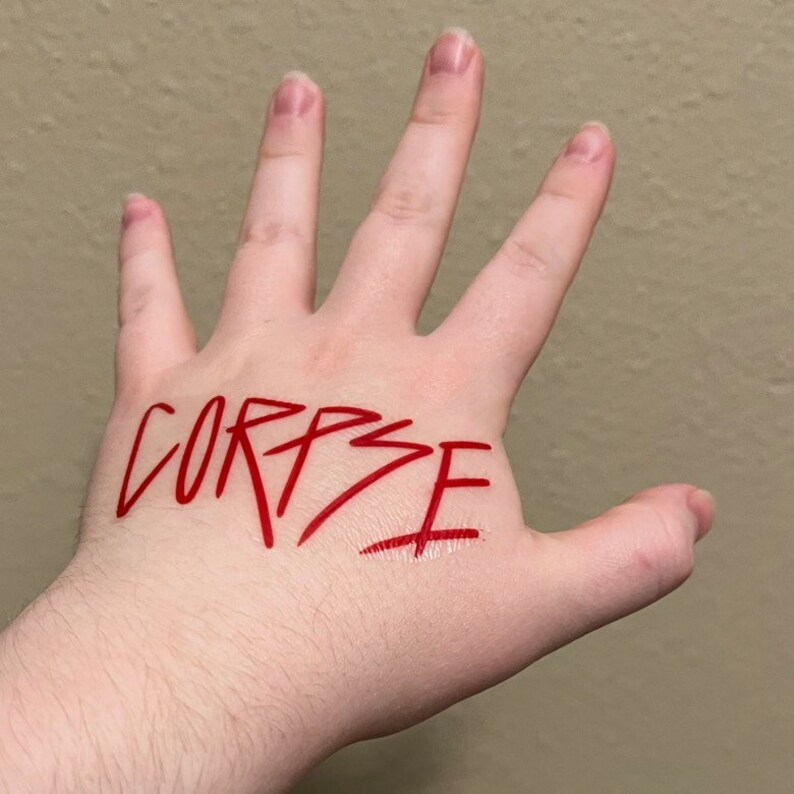 Corpse Husband Temporary Tattoo, Fake Tattoo - Etsy