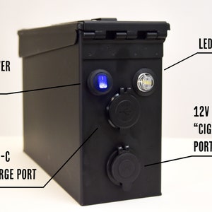 12v Solar Compatible Lithium Ammo Can Battery Box - Etsy