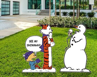 Calvin and Hobbes Yard Decor - Etsy