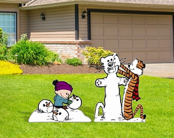 Calvin and Hobbes Yard Decor - Etsy