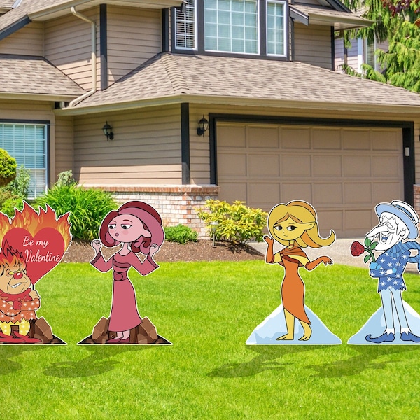 Heat and Snow Miser Yard Art - Etsy