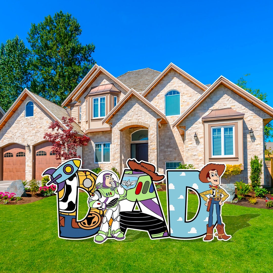 Toy Story Father's Day DAD Sign Decoration Indoor Outdoor Corrugated ...