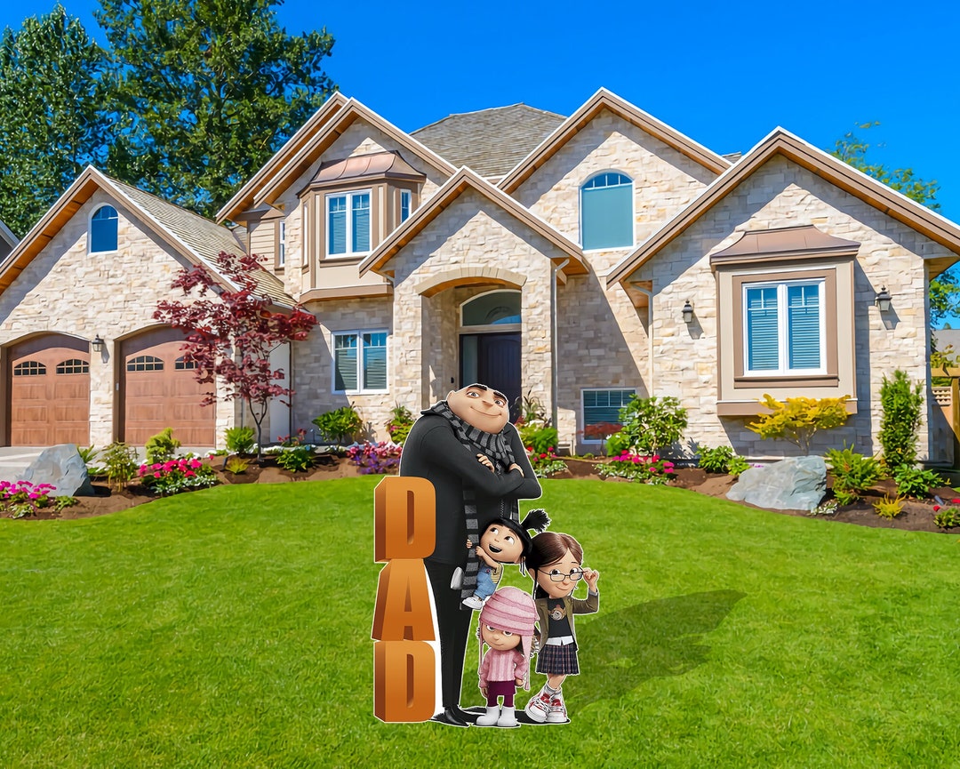 GRU Father's Day DAD Sign Decoration Indoor Outdoor Corrugated Plastic ...